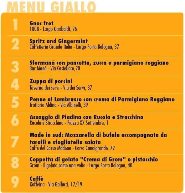 Speisekarte von Kaffeina cafe, Modena