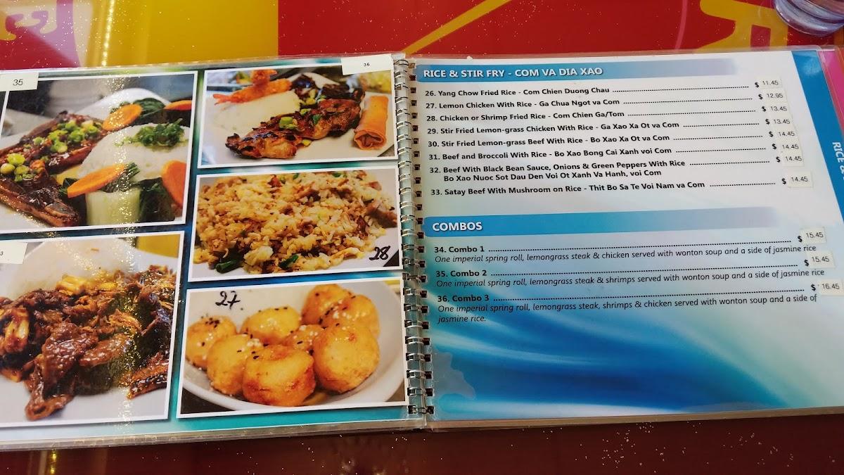 Menu at VN Express (2014) Ltd. restaurant, Fort Saskatchewan