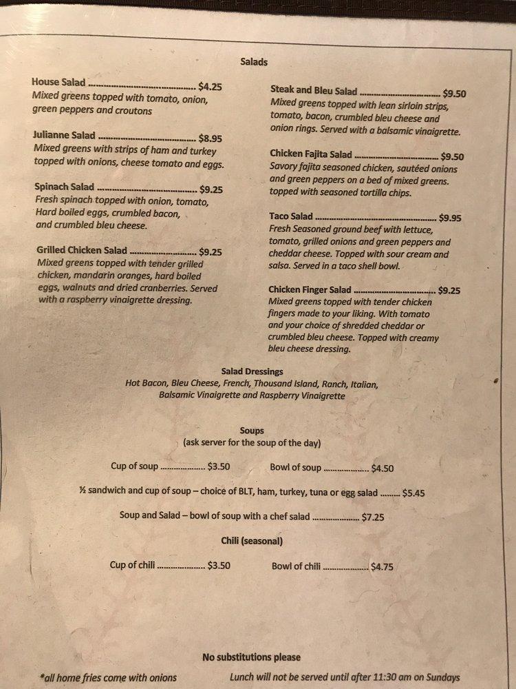 Menu at Club House Bro's Restaurant, North Tonawanda