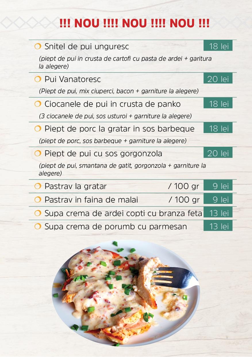 Menu at Restaurant Mon Ami, Baia Mare