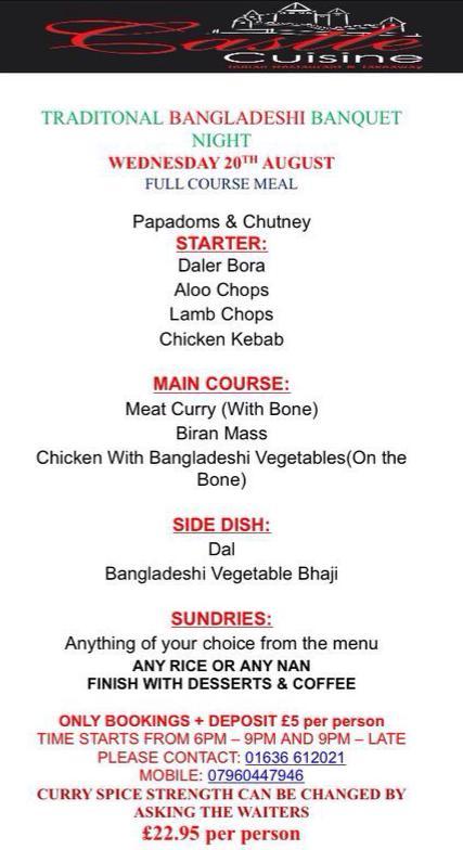 Menu at Castle Cuisine cafe, Newark-on-Trent, 2 Castle Gate