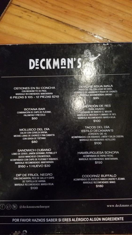 Menu at Agua Mala pub & bar, Ensenada