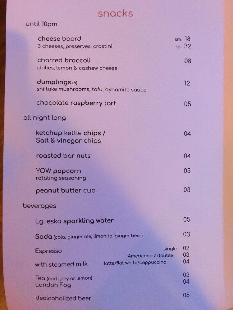 Menu at Charlotte pub & bar, Ottawa
