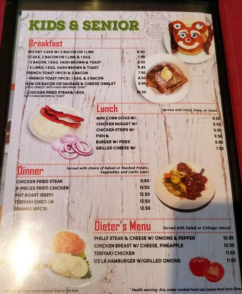 Menu at Mama's Table restaurant, Santa Clarita
