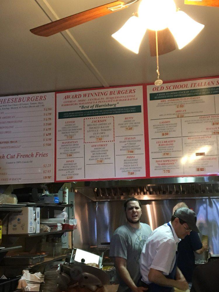 Menu at The Jackson House restaurant, Harrisburg