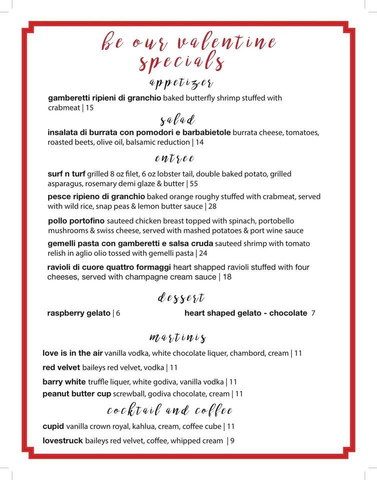Menu at Balagio in Mokena pub & bar, Mokena