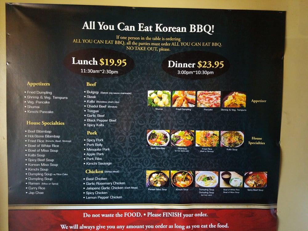 Menu at Gogi House restaurant, Santa Clarita