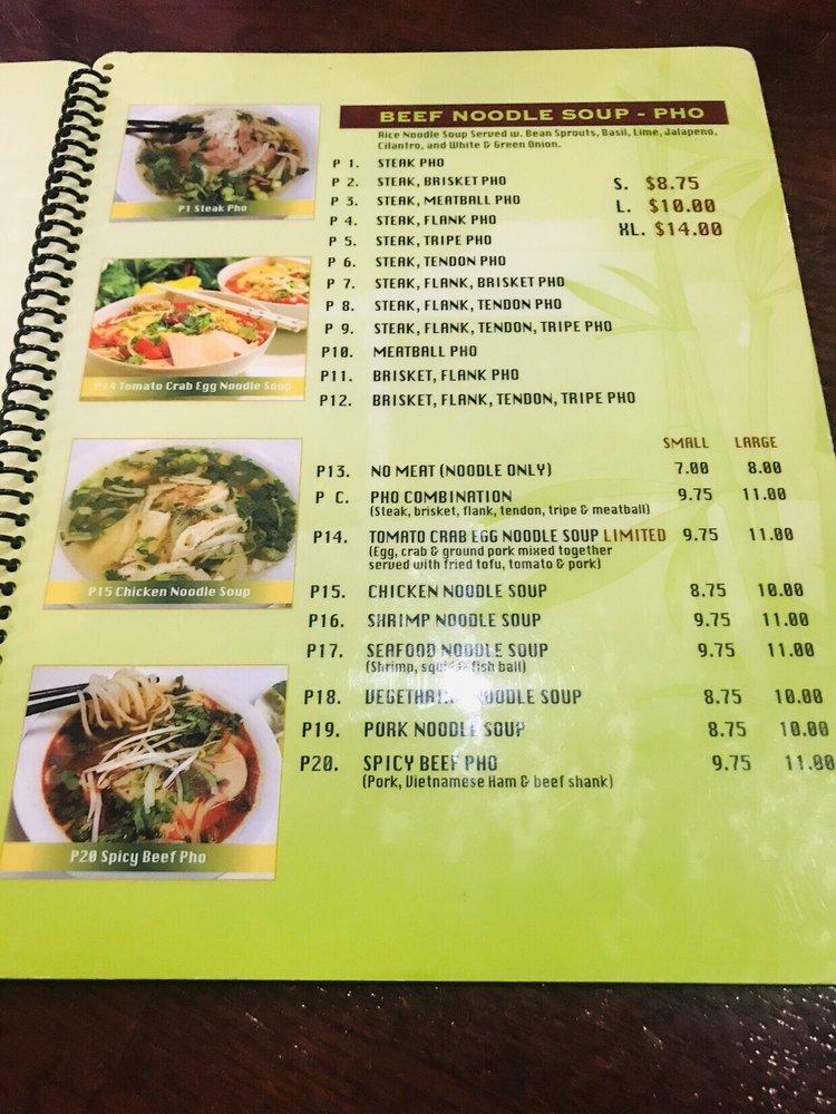 Menu at Pho BC restaurant, Lexington, 171 W Lowry Ln #168