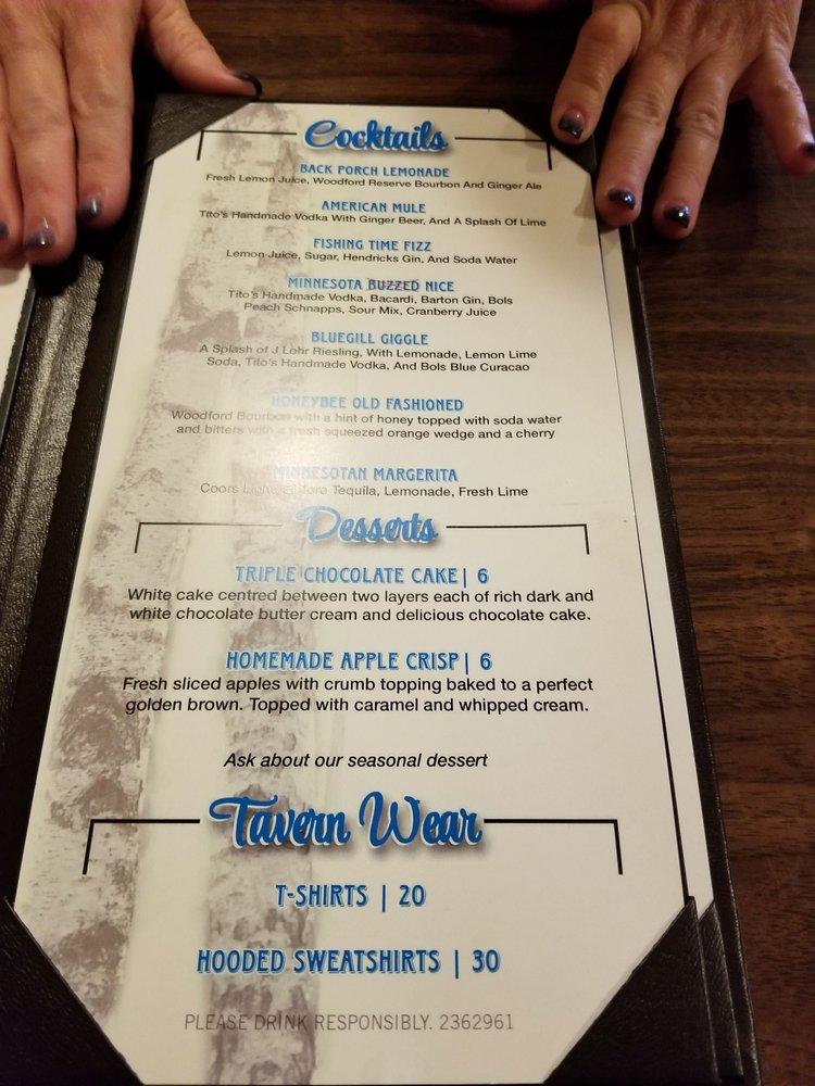 Menu at Tavern on Grand pub & bar, Saint Paul