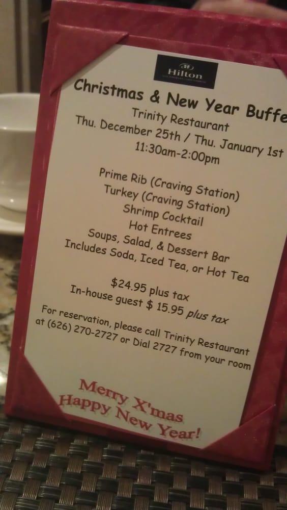 Menu at Trinity restaurant, San Gabriel
