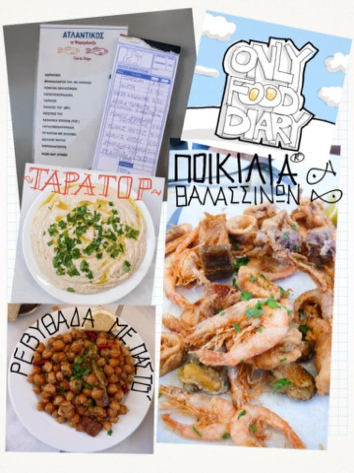 Menu at Atlantikos, Athens