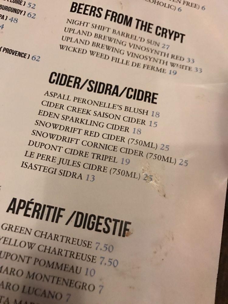 Menu at Brewer's Fork pub & bar, Boston