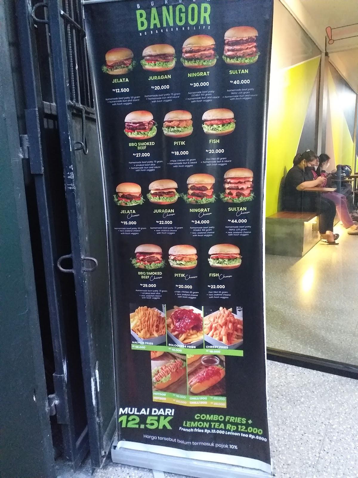 Menu at Burger Bangor Royal restaurant, Tangerang