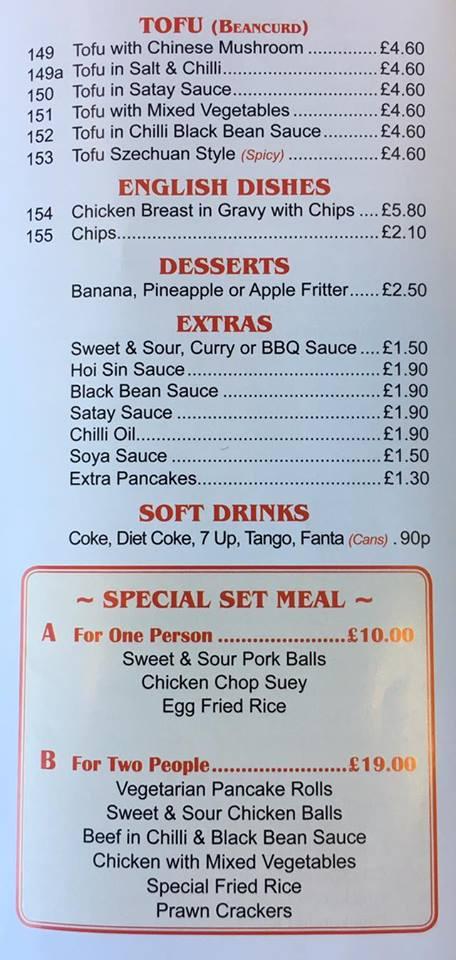 Menu at Happy House Chinese Takeaway fast food, Redhill