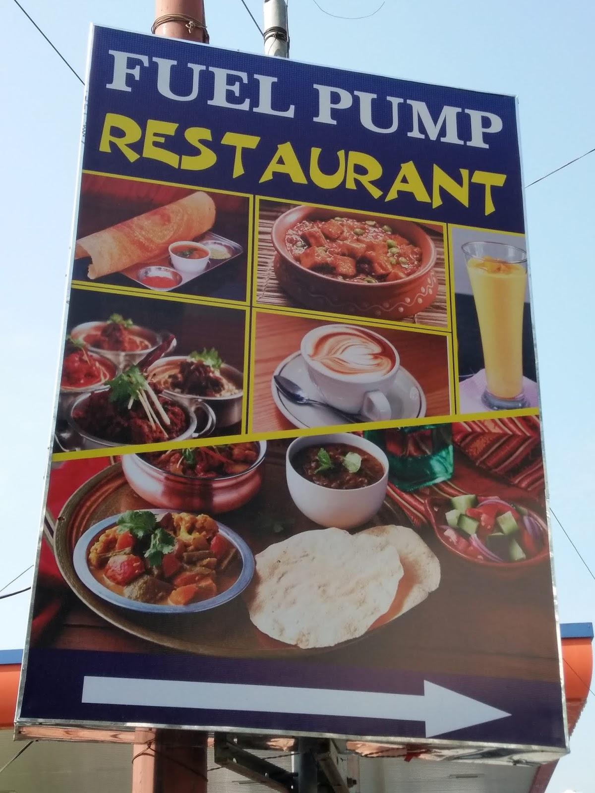 Menu at Fuel Pump Restaurant, Kaladhungi