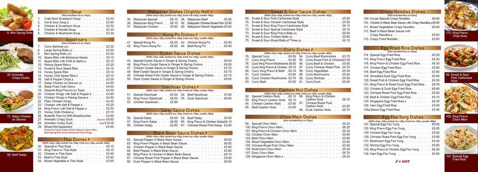 Menu at New Chow Kee fast food, Hartlepool