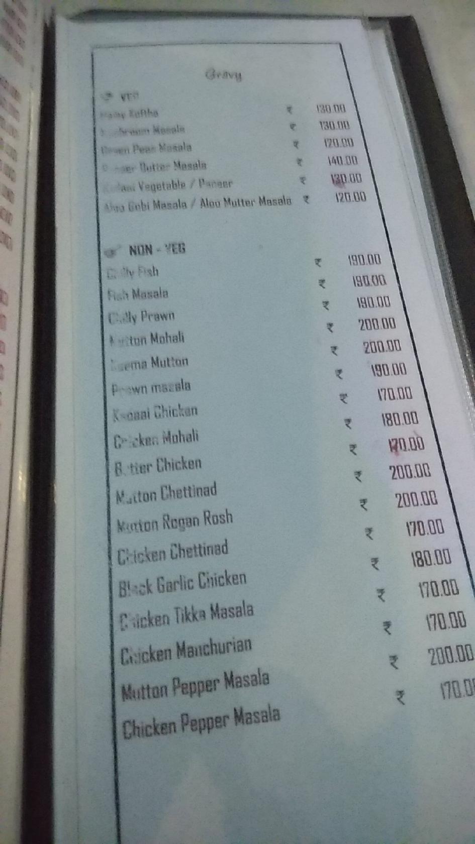 Menu at MH Family Restaurant, Tirunelveli, PPM6+V9F