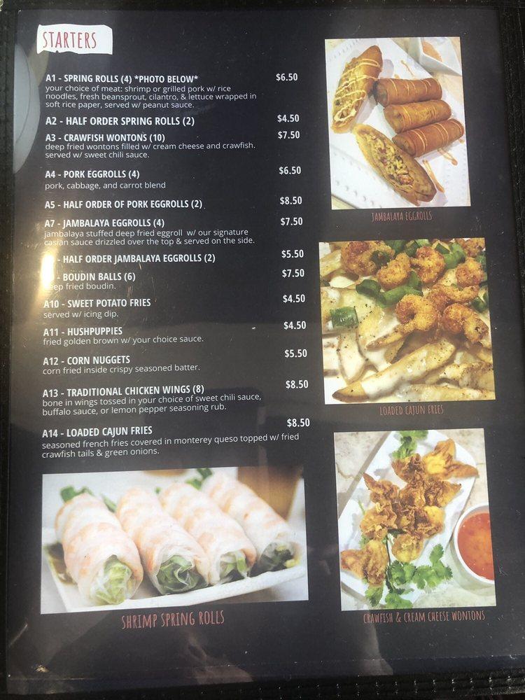 Menu at The Cajun Asian Restaurant, Bossier City