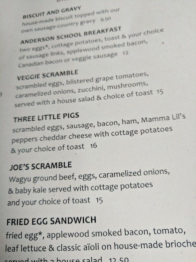 Menu at McMenamins Anderson School pizzeria, Bothell