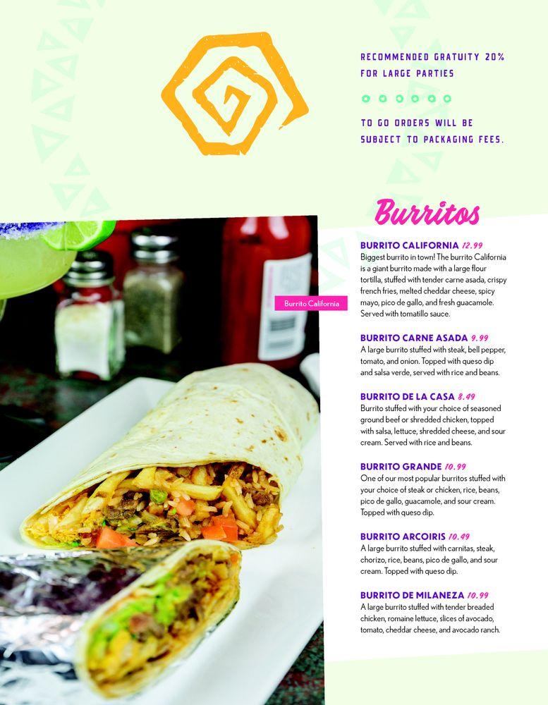 Menu at Casa Grande restaurant, Poplar Bluff, N Westwood Blvd