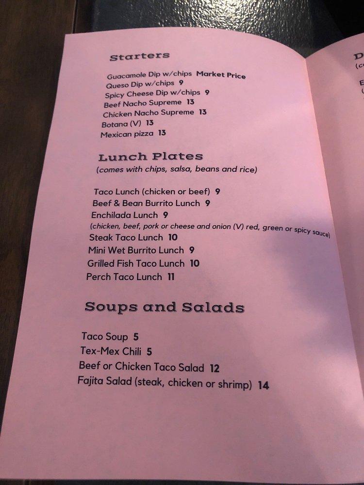 Menu at La Cina restaurant, Detroit