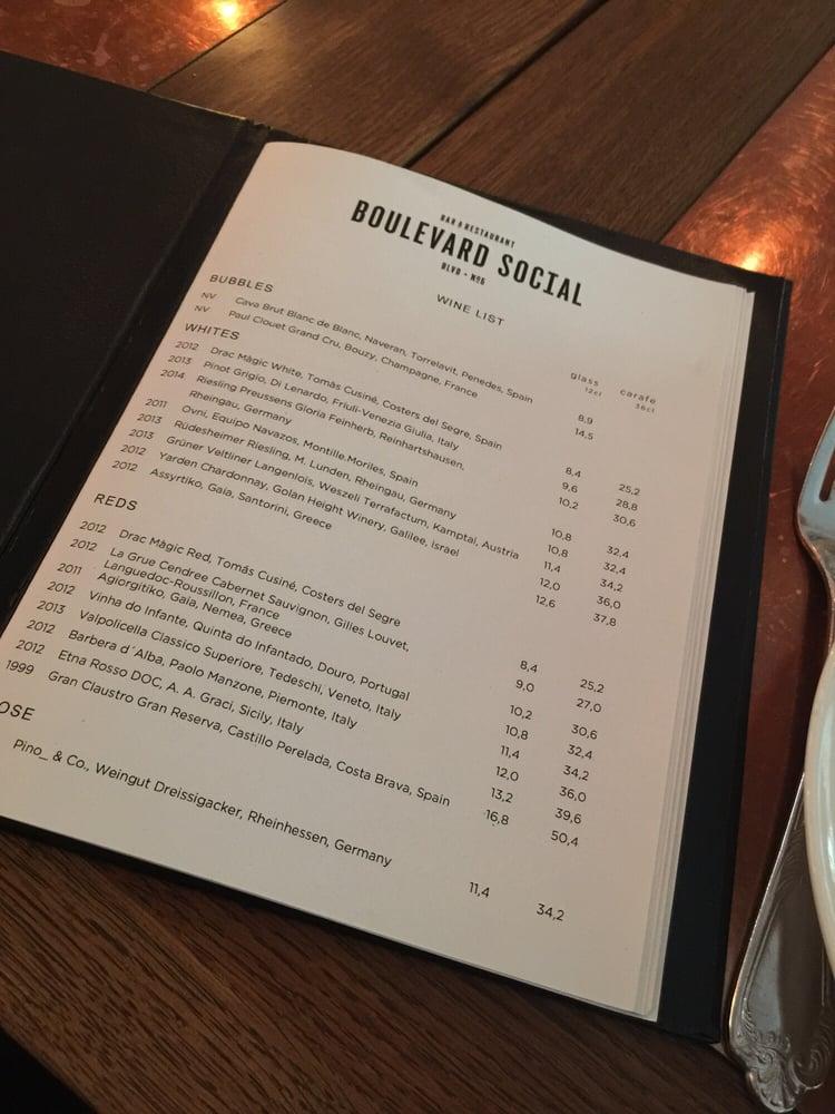 Menu at Boulevard Bar & Seafood, Helsinki