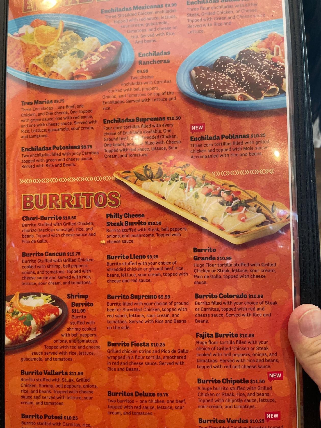Menu at Fiesta Brava restaurant, Fergus Falls