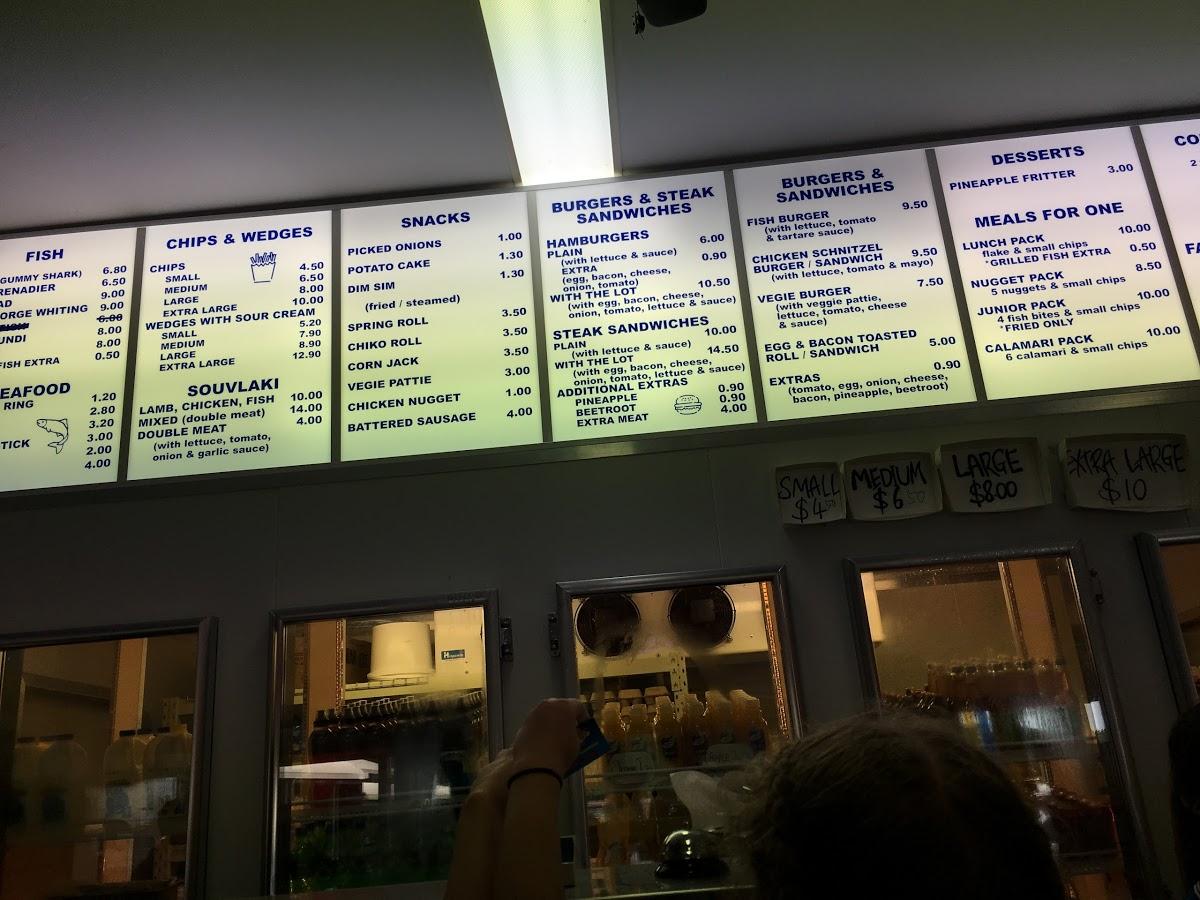 Menu at Flinders Fish & Chips fast food, Flinders