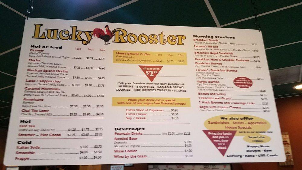 Menu at Lucky Rooster pub & bar, Oregon City