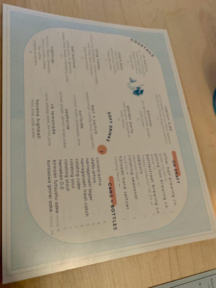 Menu at Velvet Belly restaurant, Rochester