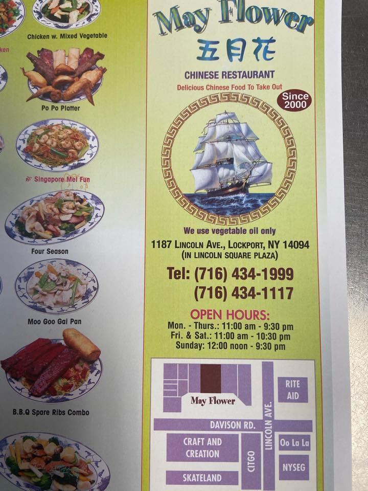 Menu at May Flower Chinese Food restaurant, Lockport