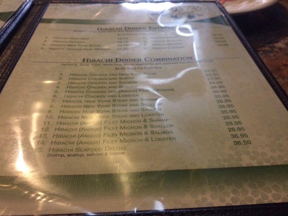 Menu at Ziki Japanese Steakhouse - Annapolis, Annapolis, Towne Centre ...