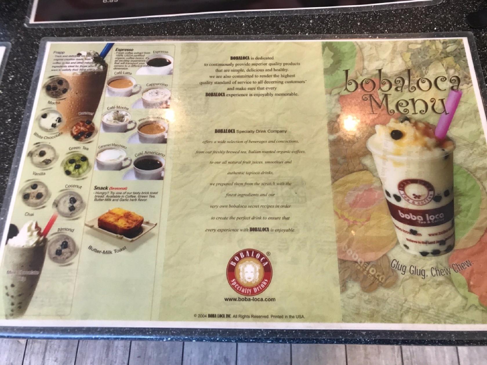 Menu at BobaLoca / Chung chun rice hotdog desserts, Garden Grove ...