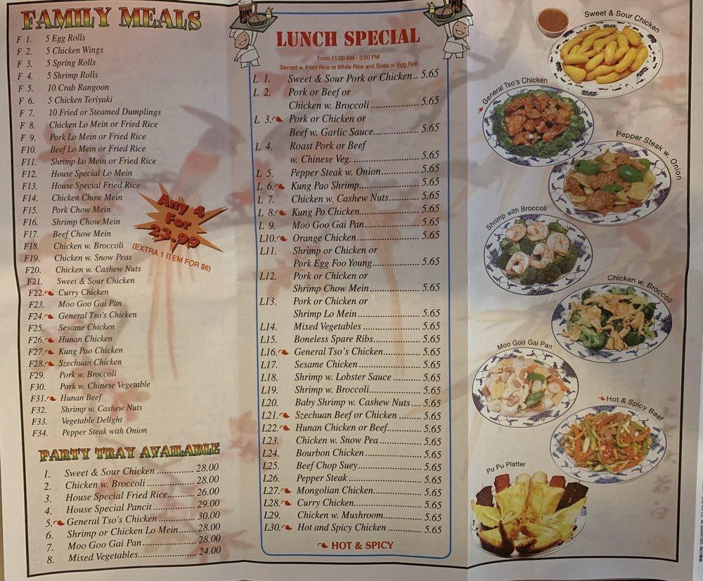 Menu at China Star restaurant, Newport News