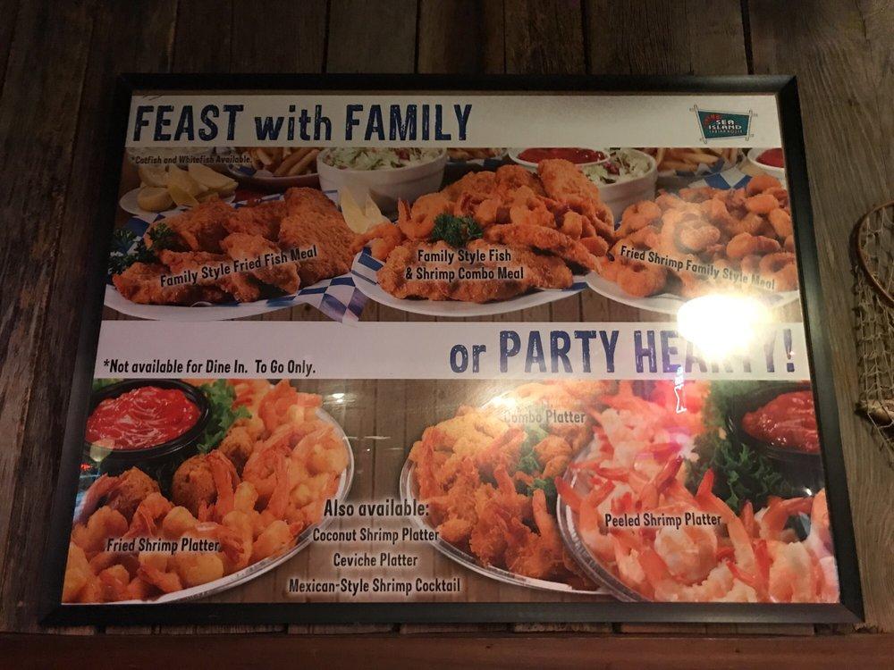 Menu at Sea Island Shrimp House restaurant, San Antonio, I-10
