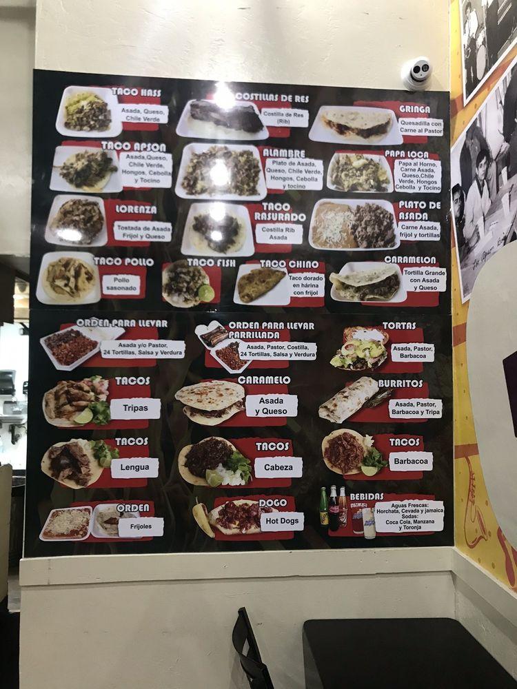 Menu at Tacos Apson restaurant, Tucson, N Thornydale Rd #121