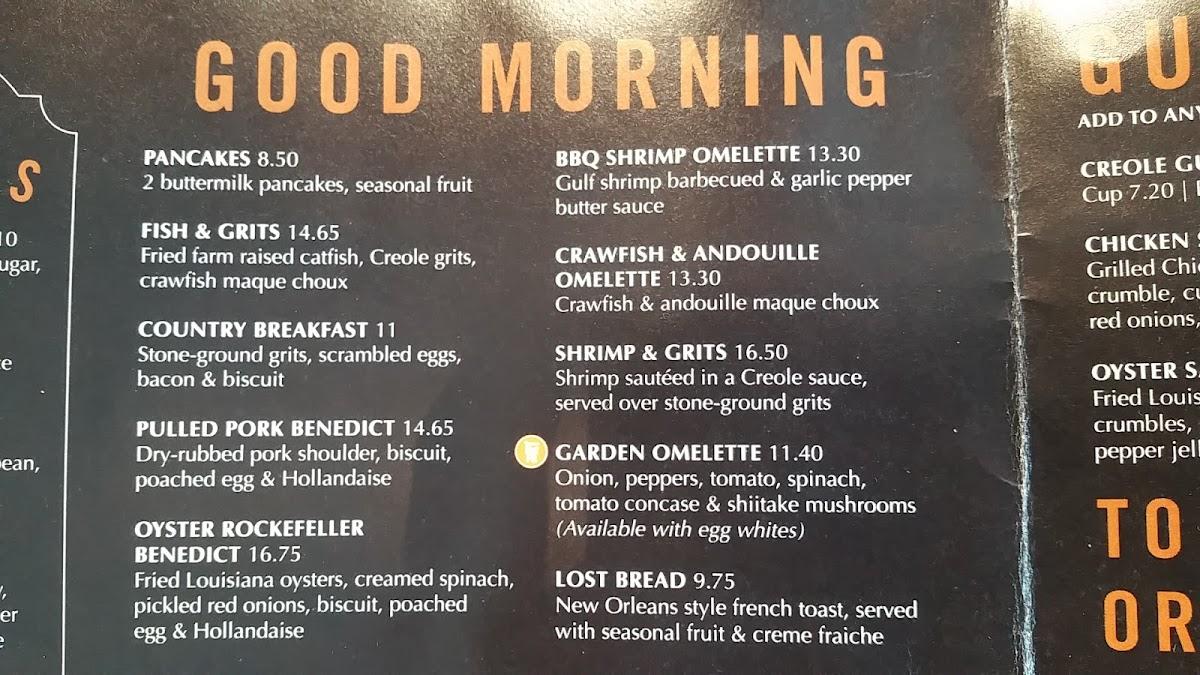 Menu at Leah's Kitchen restaurant, Kenner, 1 Terminal Dr