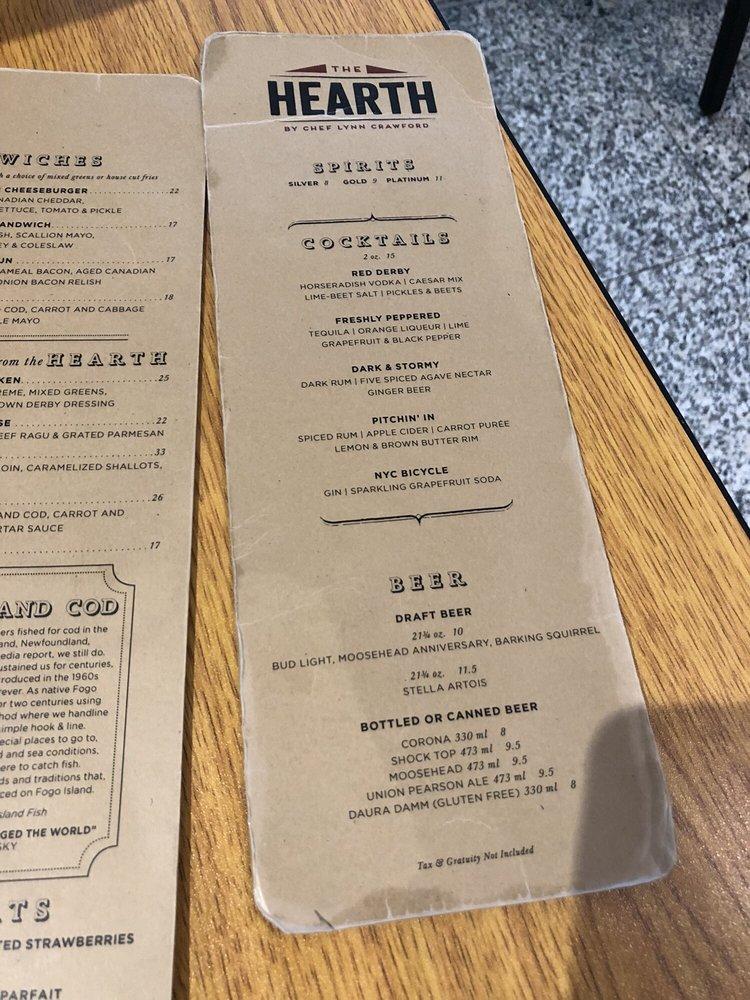 Menu at The Hearth restaurant, Mississauga, 5980 Airport Rd