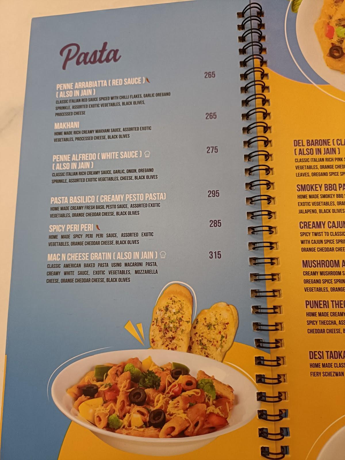 Menu at Crazy Cheesy Cafe, Pune