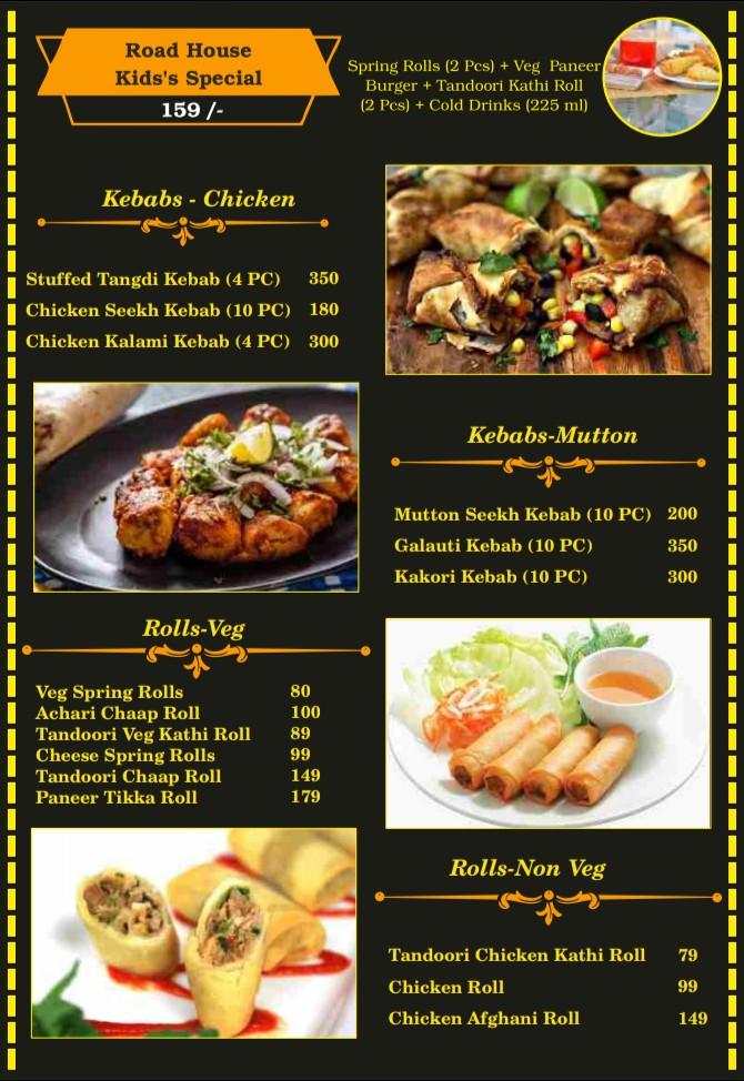 Menu at Road House Foods, Gurugram