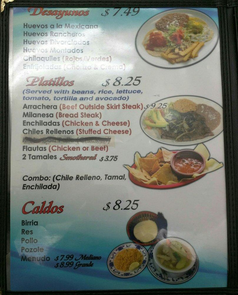 Carta del restaurante Tortas Y Tacos El Chino, Aurora, 796 Peoria St