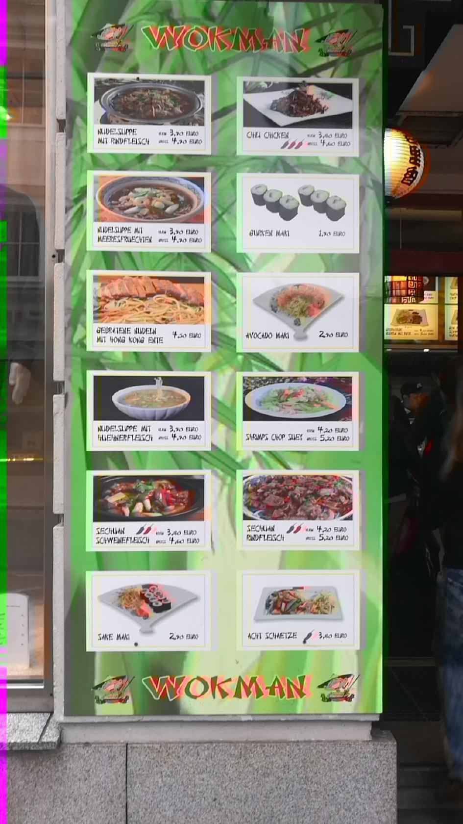 Speisekarte von Wokman restaurant, Linz