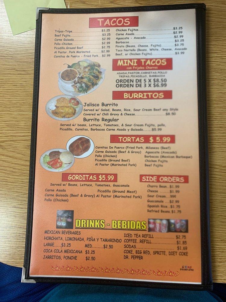 Menu at Santos Cafe, San Antonio, 603 Isom Rd Ste 105