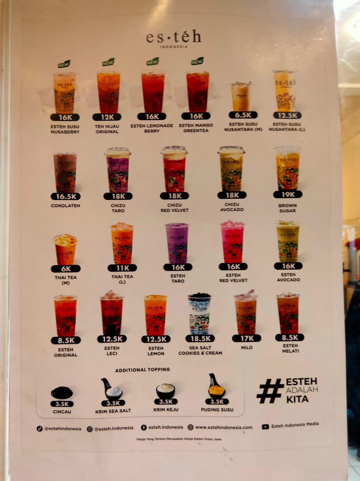 Carta de Es Teh Indonesia Dukuh Kupang, Surabaya