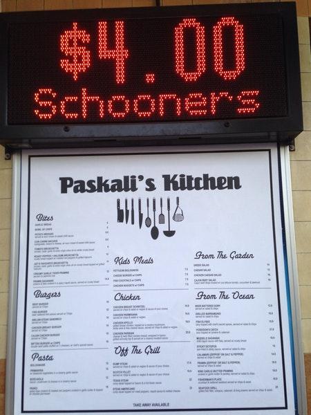 Menu at Kauri Foreshore Hotel pub & bar, Glebe