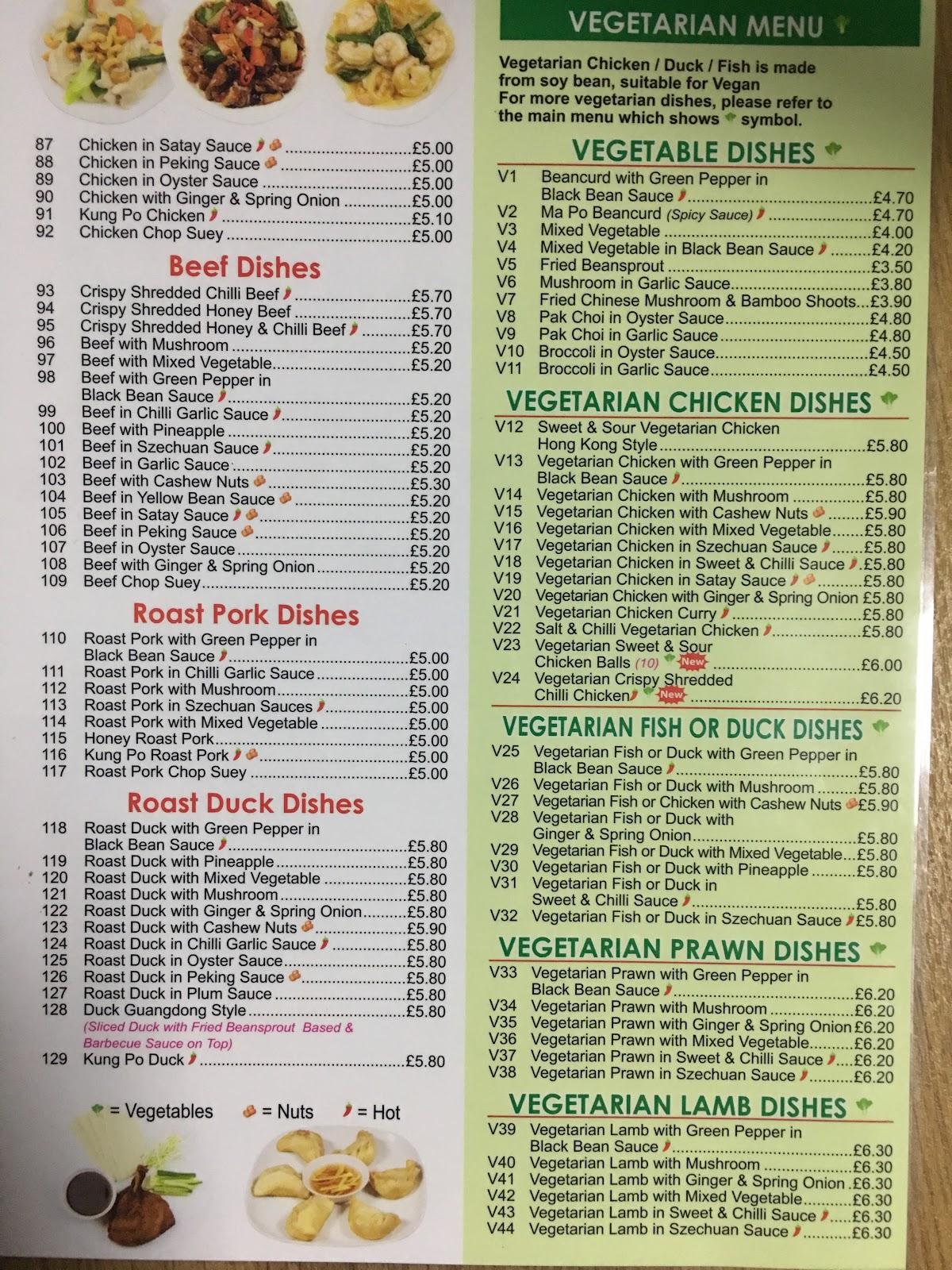 Menu at Leon Cantonese & Chinese Takeaway restaurant, Lincoln