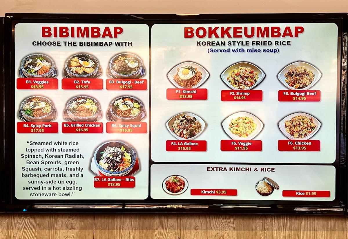 Menu at K Restaurant, Peabody