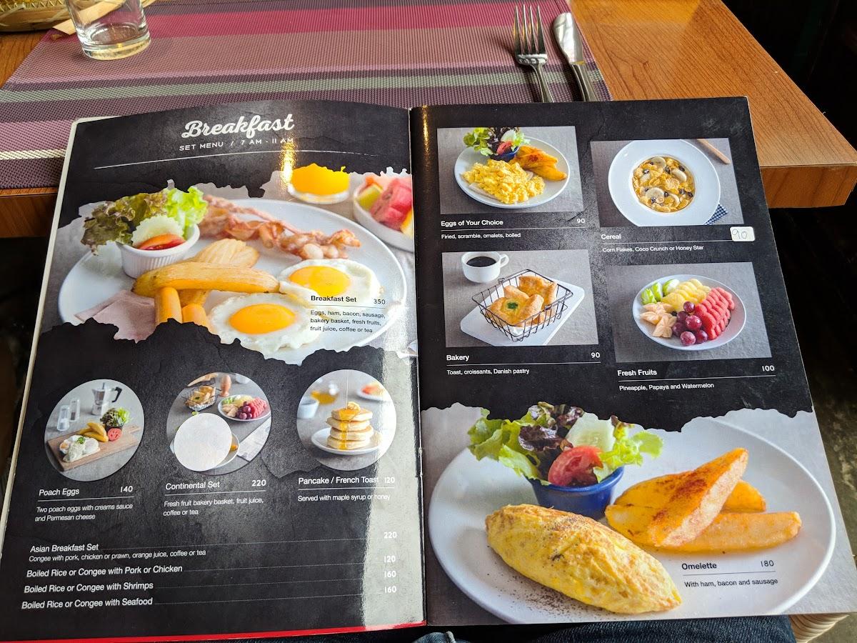 Menu at Red Steps Restaurant, Pattaya City