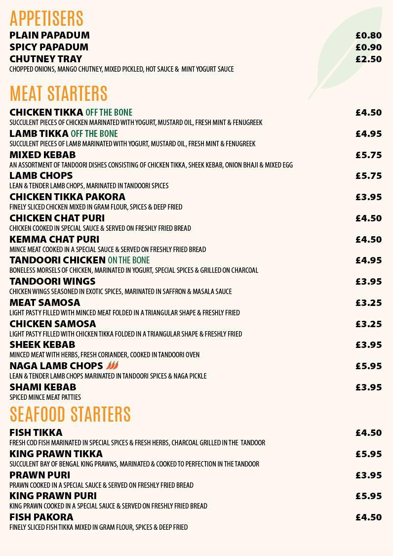 Bay Leaf Indian Cuisine Stockport Menu at Liza Tinker blog