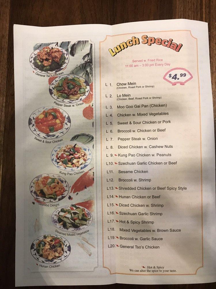 Menu at Win Wok restaurant, Cincinnati, Delhi Rd